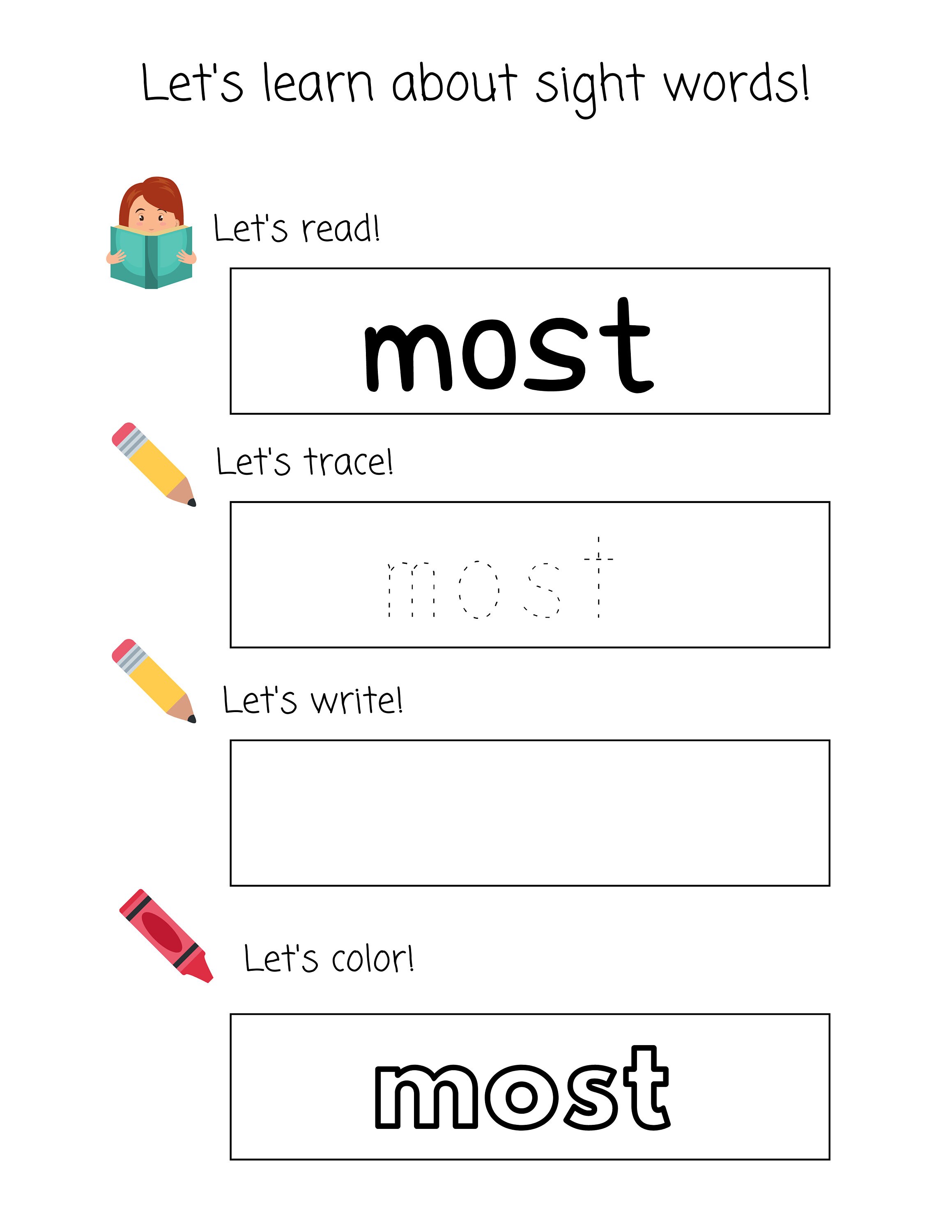 Fry's 2nd 100 Sight Words Printable Writing Practice Sheets ...