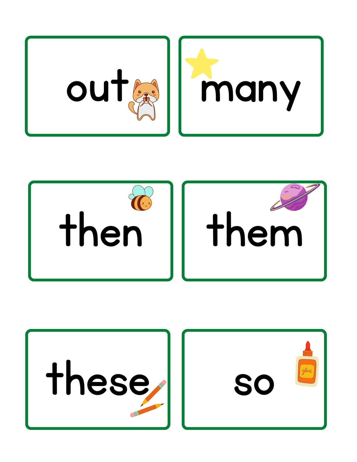 FRY 100 Sight Word Flashcards; Printable; FRY First 100; Summer ...