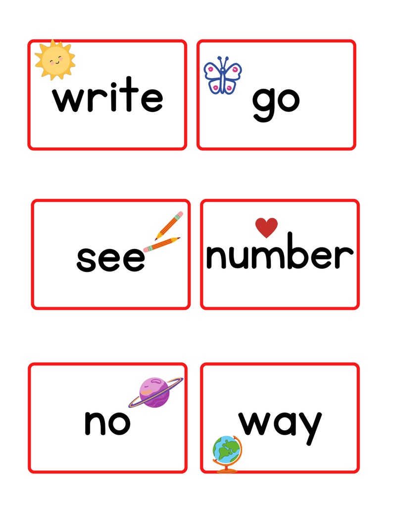 FRY 100 Sight Word Flashcards; Printable; FRY First 100; Summer ...