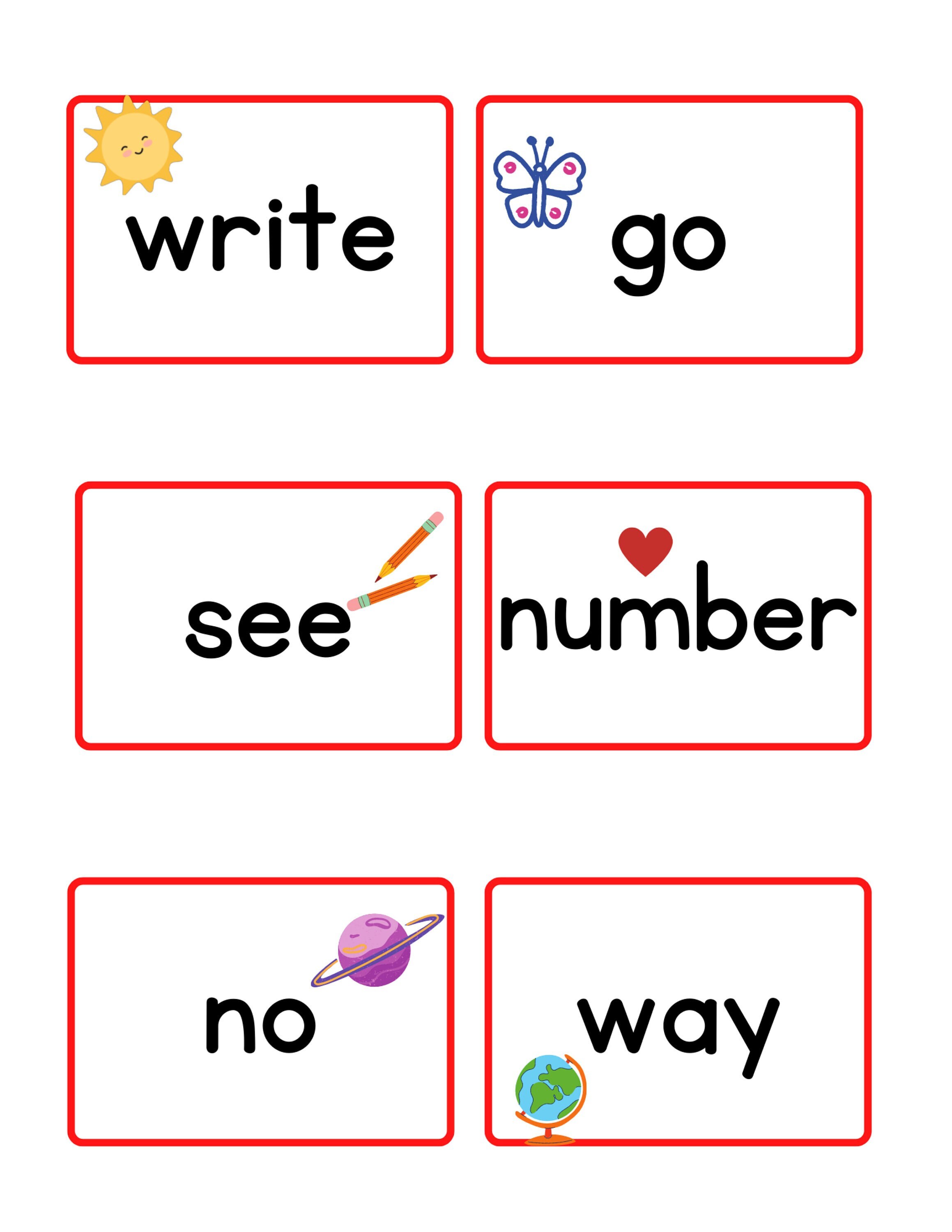 FRY 100 Sight Word Flashcards; Printable; FRY First 100; Summer ...
