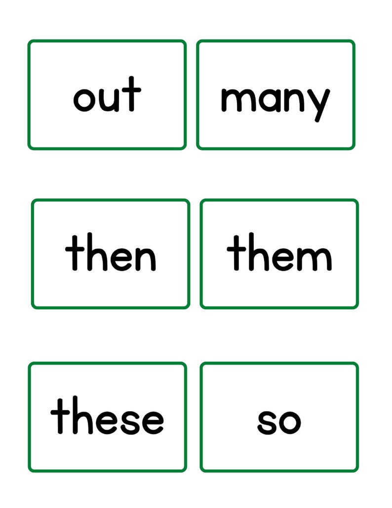 Printable Flashcards; Fry 100 Sight Words - Etsy