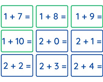 Math Addition Flashcards Adding Within Ten - Etsy