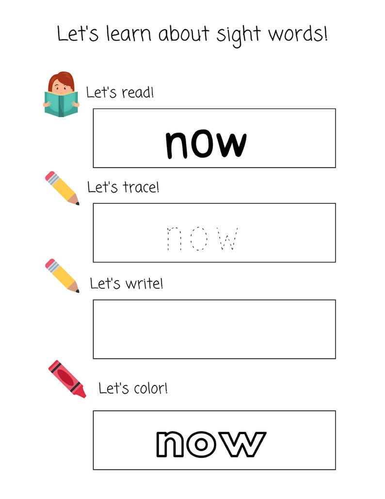 Printable FRY 100 Sight Words Printable Writing Practice Sheets; Back ...