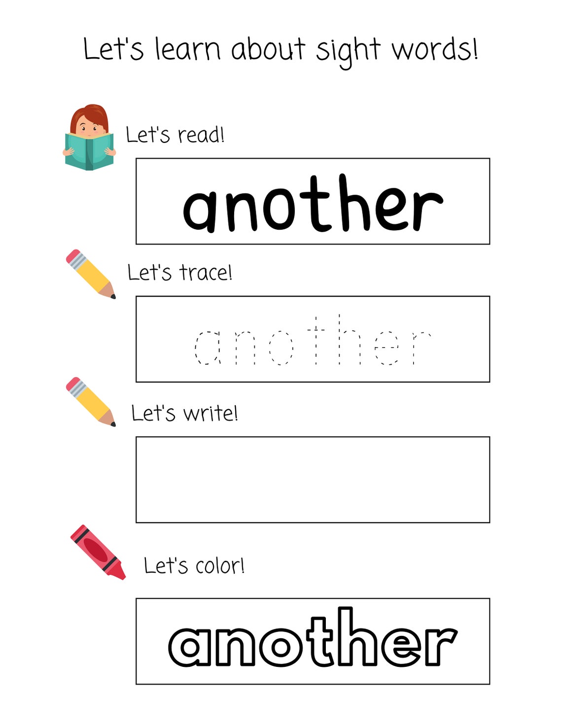 Fry's 2nd 100 Sight Words Printable Writing Practice Sheets ...