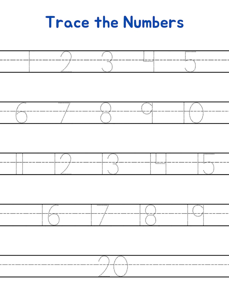 Bundle of Tracing Worksheets, Letters, Numbers, Shapes, Colors ...