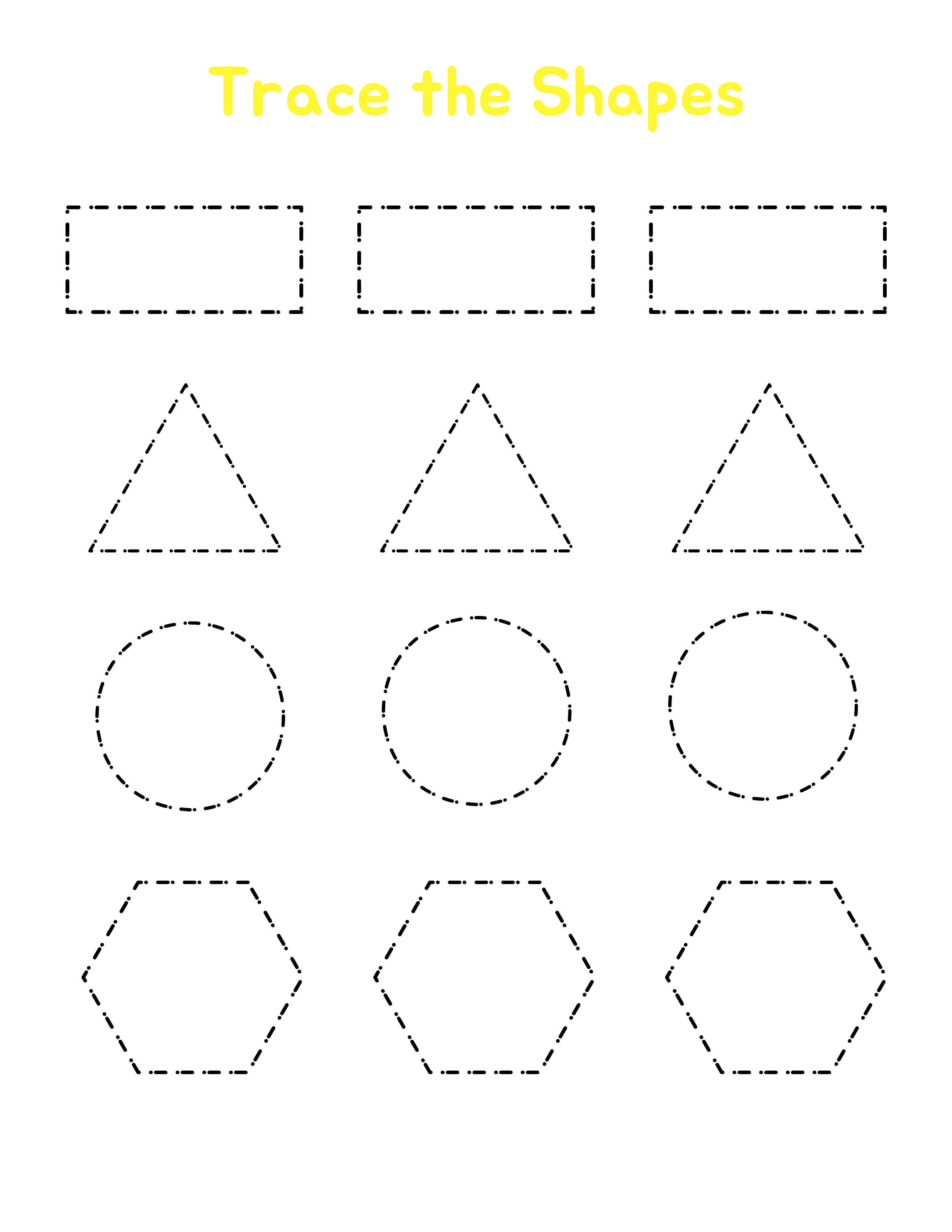 Bundle of Tracing Worksheets, Letters, Numbers, Shapes, Colors ...