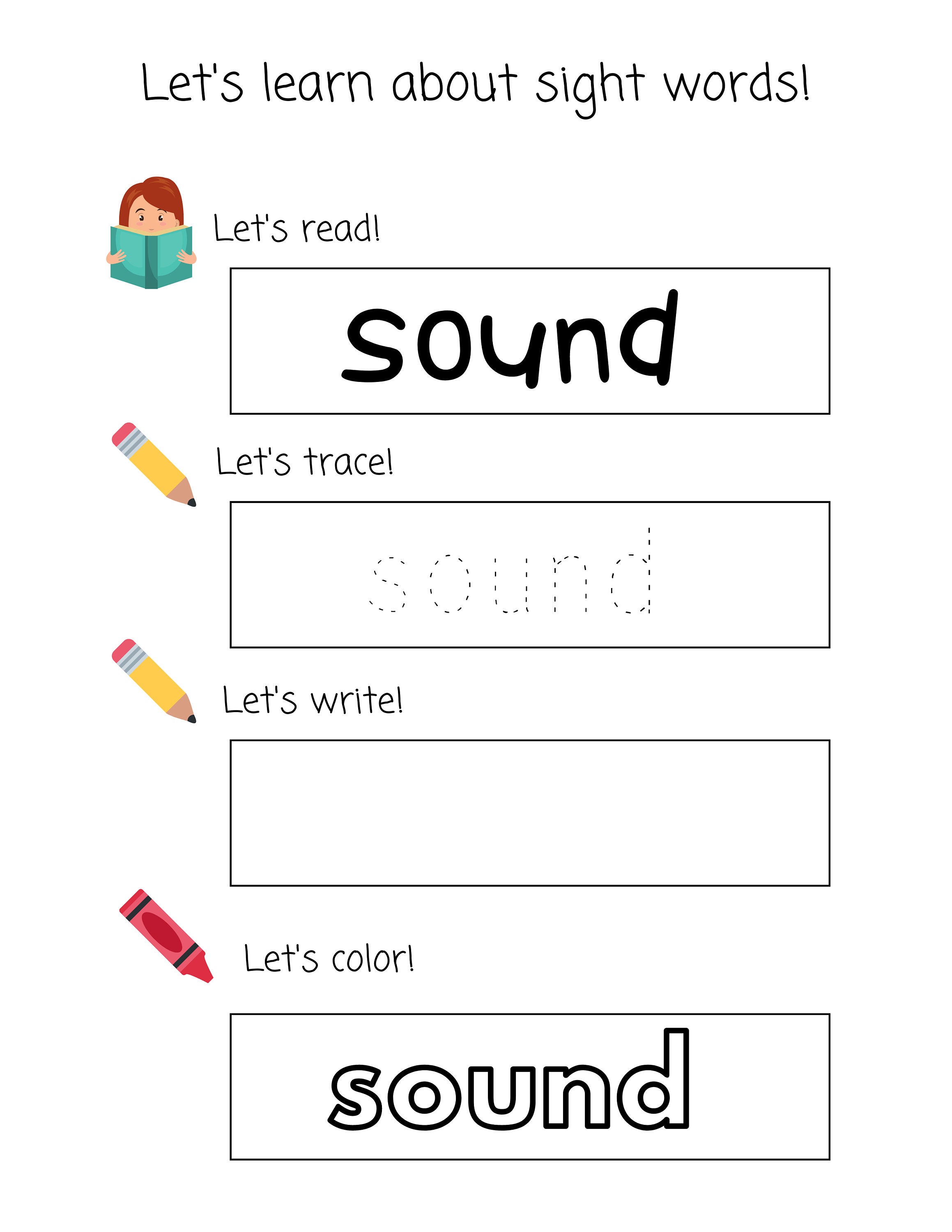 Fry's 2nd 100 Sight Words Printable Writing Practice Sheets ...