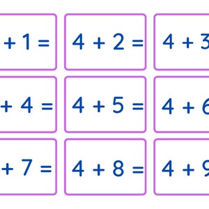 120 Addition Flashcards 0-10; Digital, Printable - Etsy