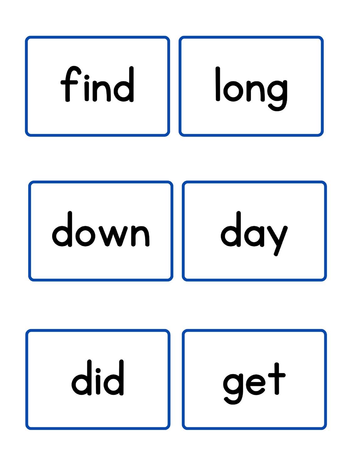 Printable Flashcards; Fry 100 Sight Words - Etsy