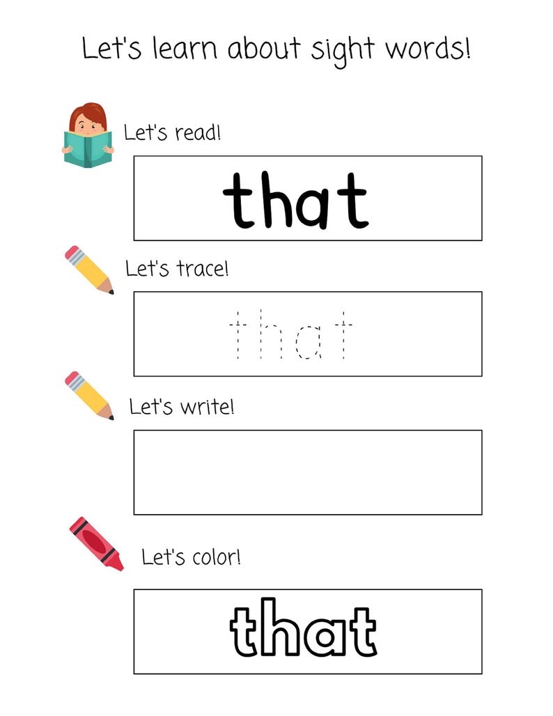 Printable FRY 100 Sight Words Printable Writing Practice Sheets; Back ...