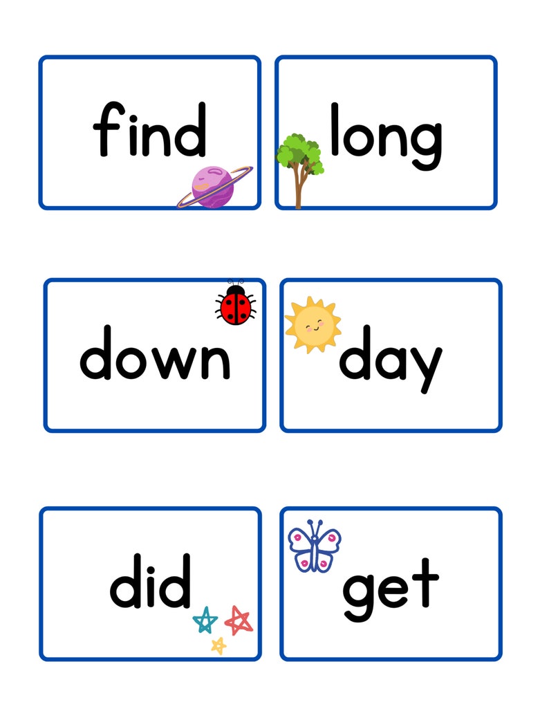 FRY 100 Sight Word Flashcards; Printable; FRY First 100; Summer ...