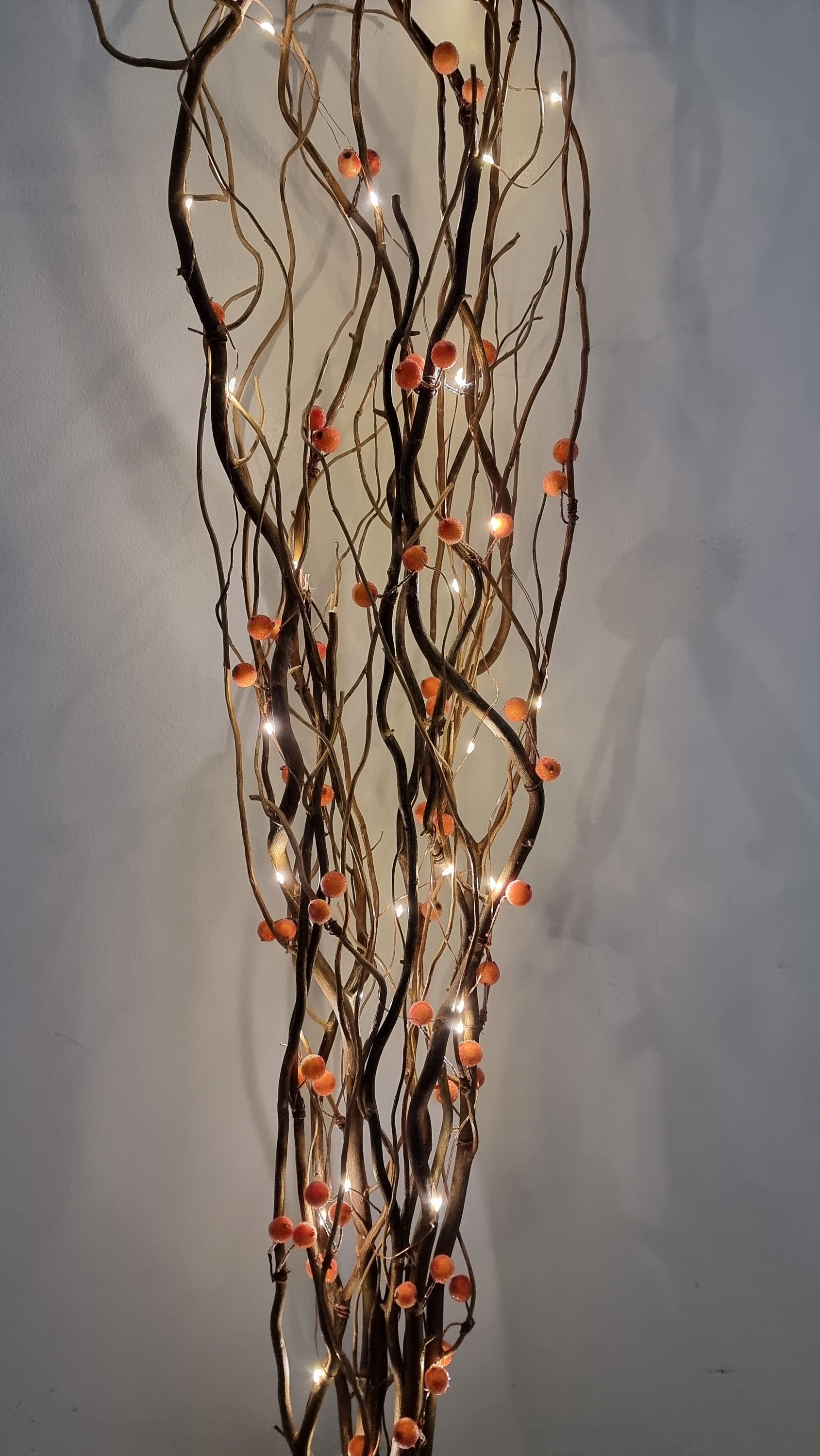 Winter Berry Twig Lights Battery frosted Berry Branches - Etsy UK