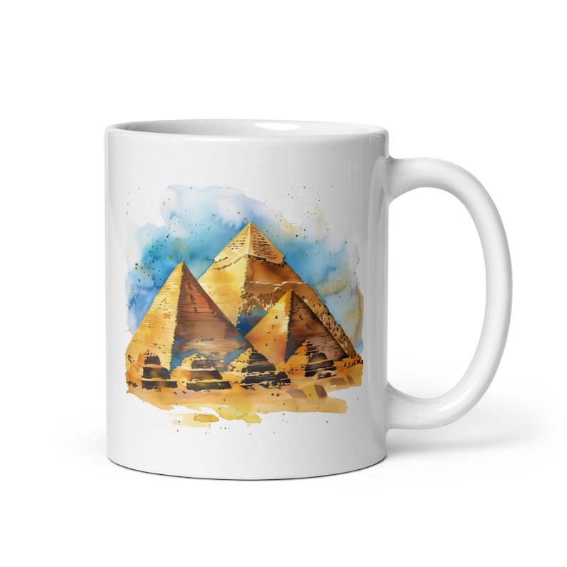 Pyramids of Giza Mug, Elegant Giza Pyramids Coffee Mug, Mug With ...