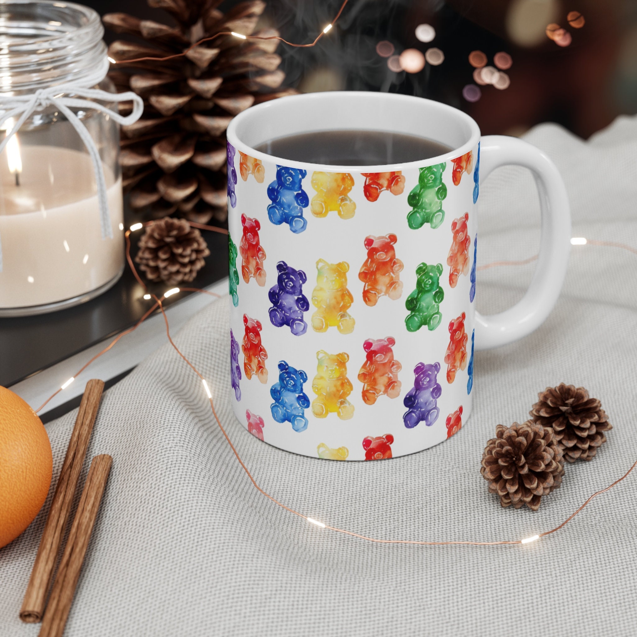 Gummy Bear Mug / Pen Pencil Holder, Teddy Bear Desk Mug, Office Supply ...