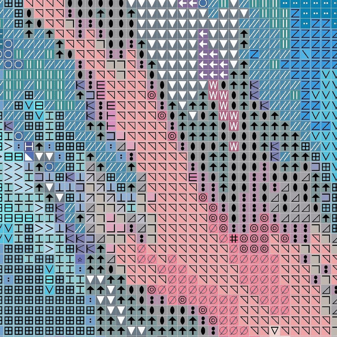 Northern Lights Colorful Landscape Cross Stitch Pattern - Serene Forest ...