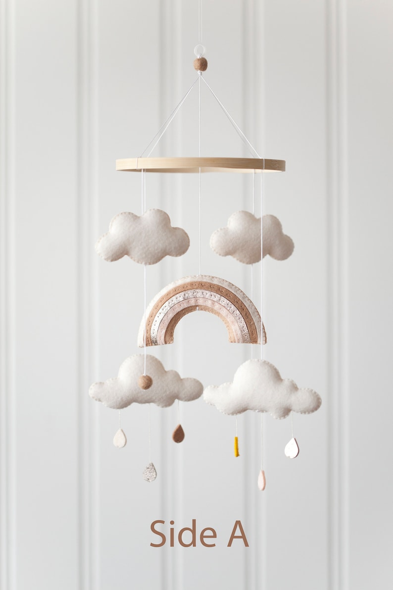 Rainbow Mobile Minimalist Mobile - Etsy