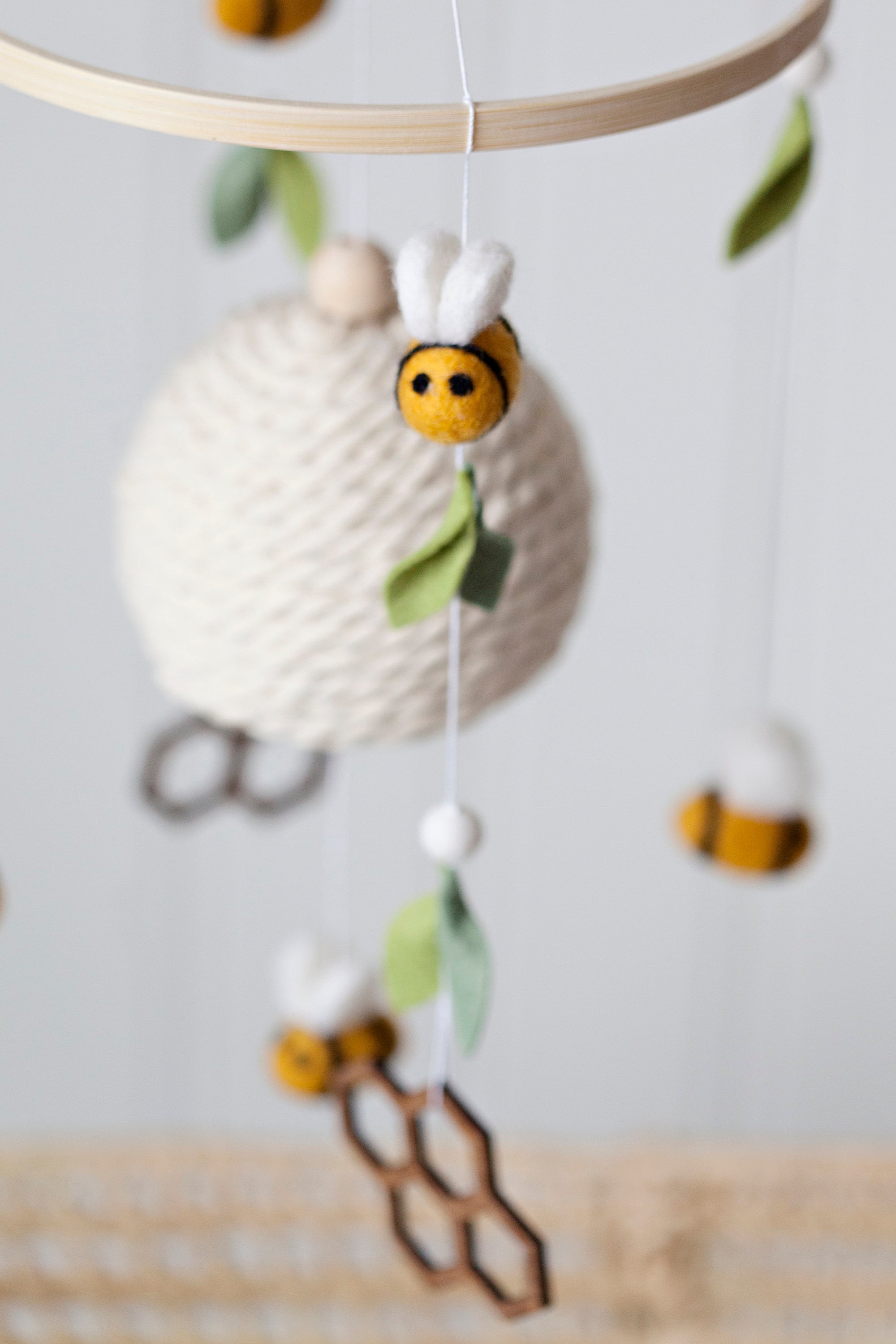 Felt Bumble Bee Mobile Beehive & Bee Nursery Decor - Etsy