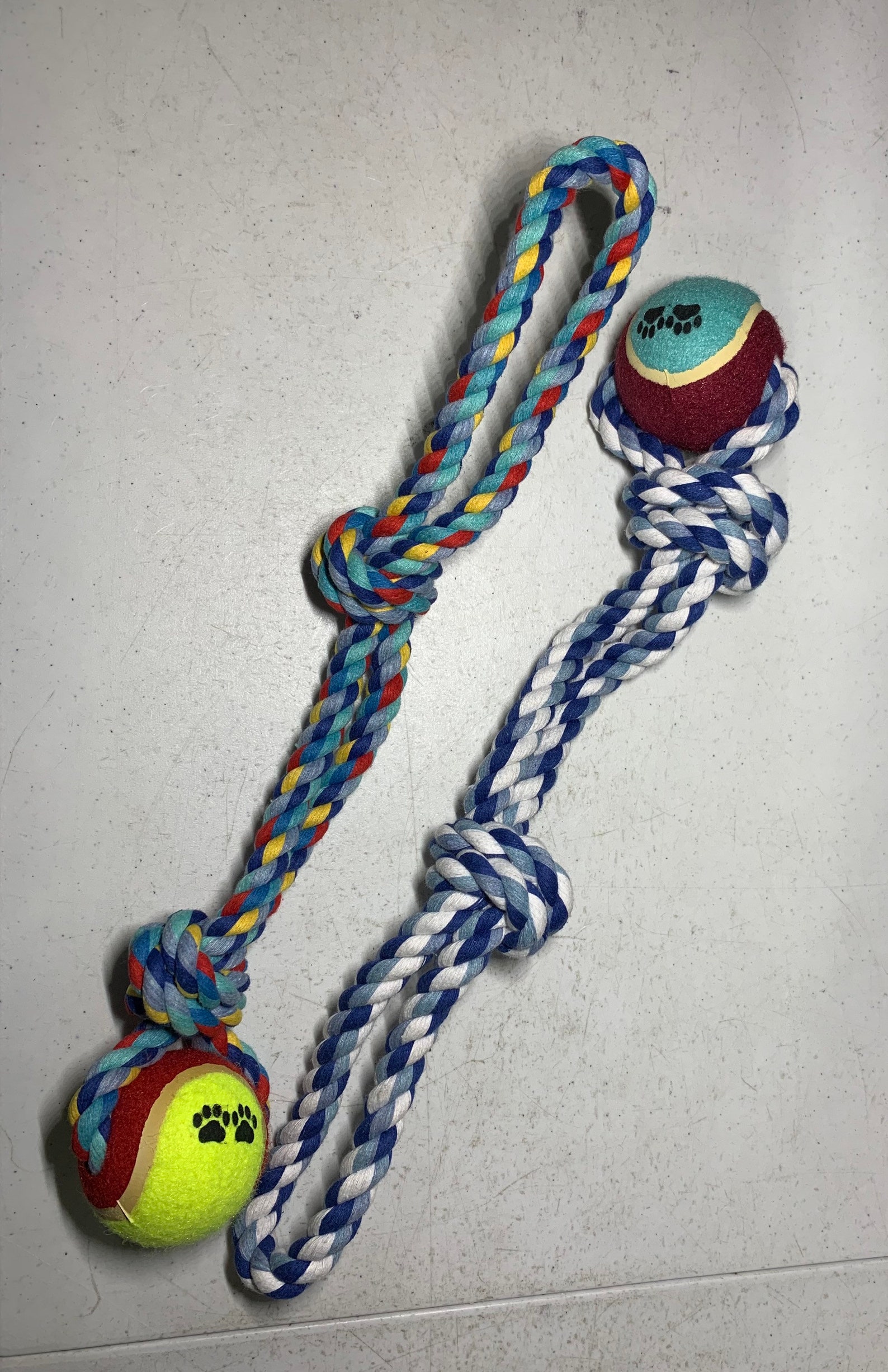 Ball with string Dog toys Climbing Rope Dog ToyUp-cycled | Etsy