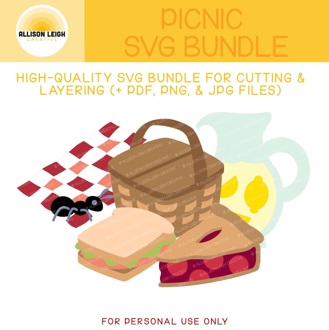 Picnic SVG Bundle / SVG PNG Digital Instant Download / High-quality ...