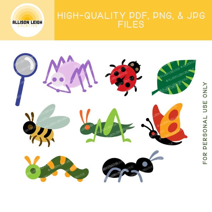 Colorful Bugs SVG Bundle / SVG PNG Digital Instant Download / High ...