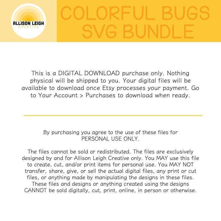 Colorful Bugs SVG Bundle / SVG PNG Digital Instant Download / High ...