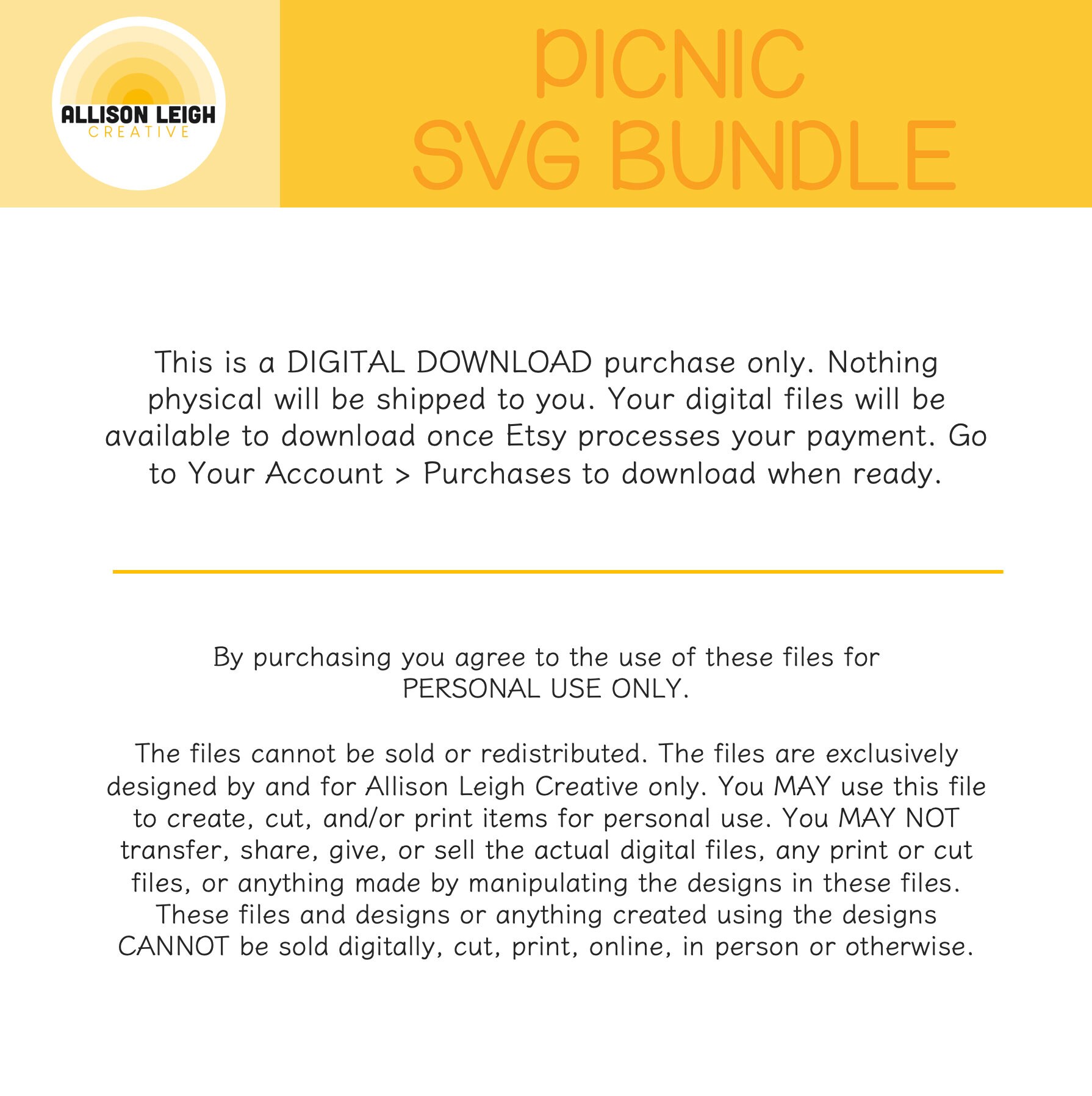 Picnic SVG Bundle / SVG PNG Digital Instant Download / High-quality ...