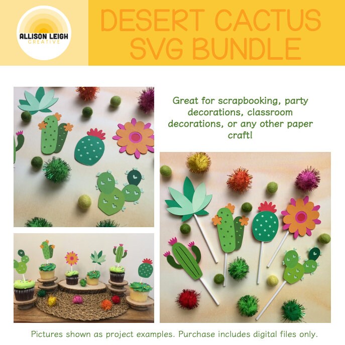 Desert Cactus SVG Bundle / SVG PNG Digital Instant Download / High ...