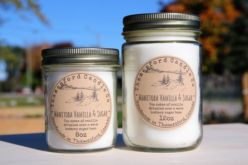 Manitoba Vanilla Sugar Scented Candle Vanilla With Top Notes | Etsy