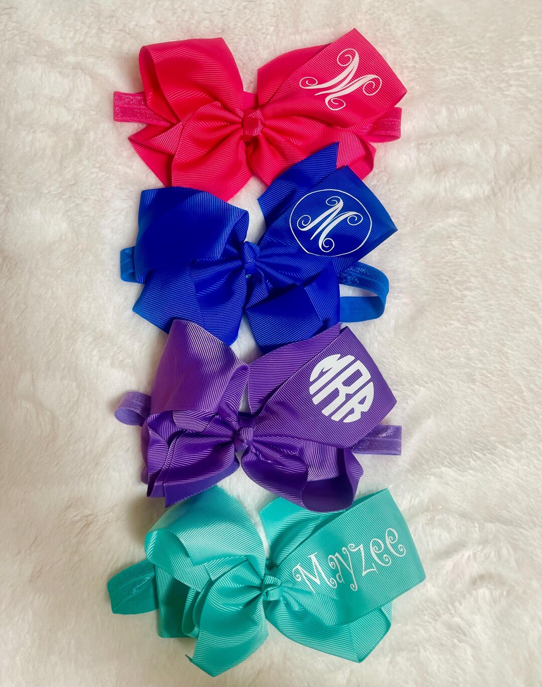 CUSTOM Monogram or Name Bows - Etsy