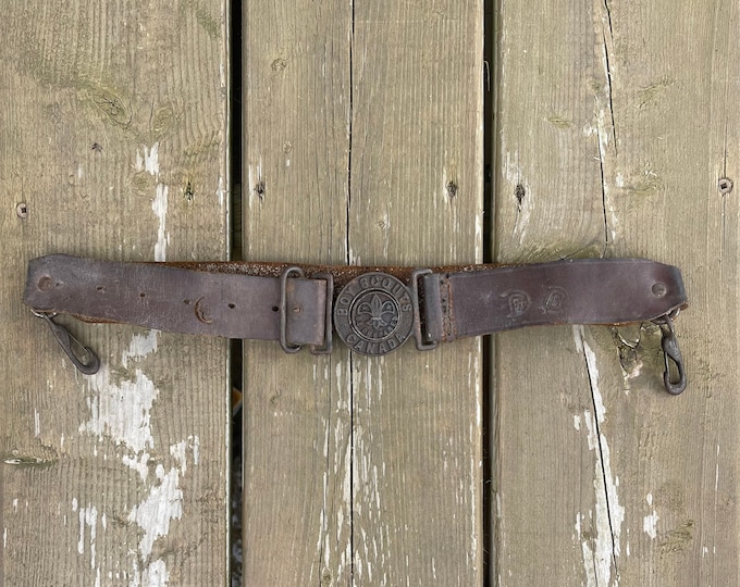 Vintage Boy Scouts of Canada Leather Belt With “be Prepared” Buckle ...