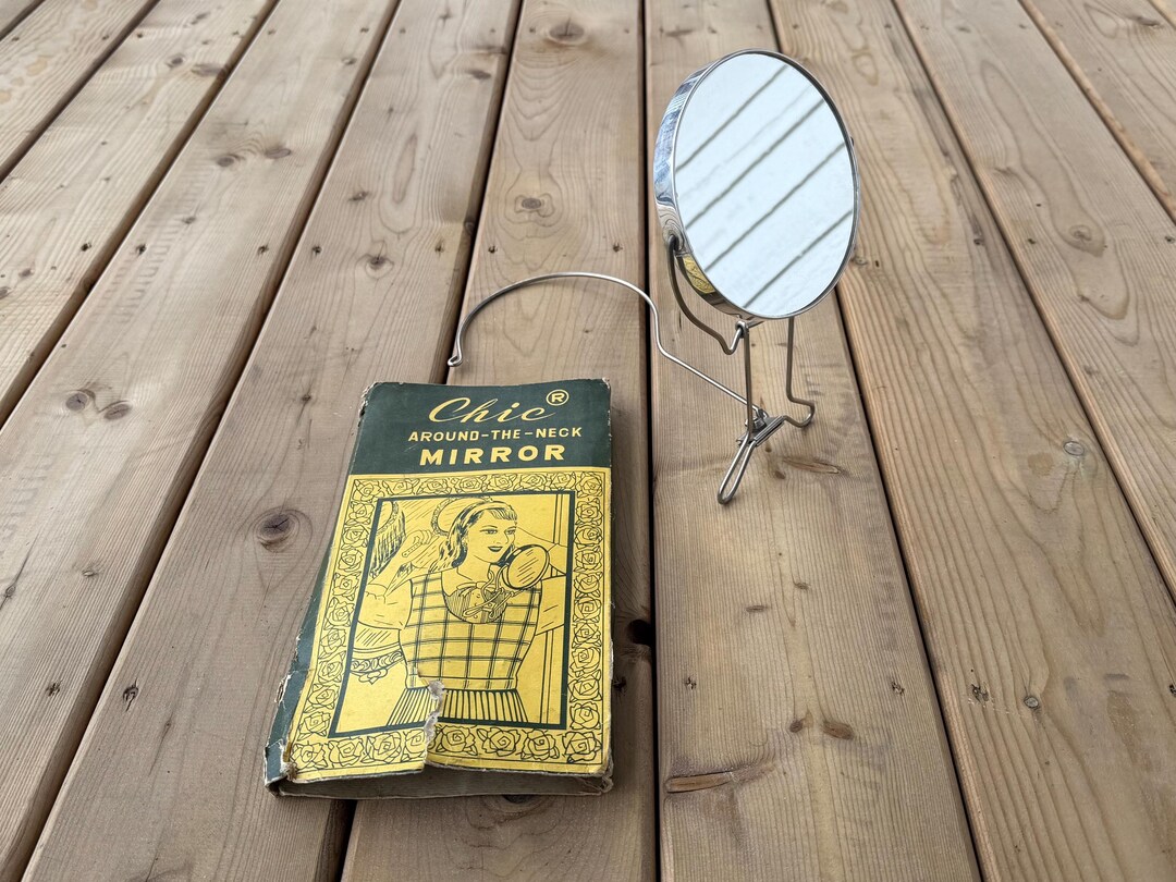 Vintage 1950’s/1960’s Chic Around-the-neck Mirror in Original Packaging ...