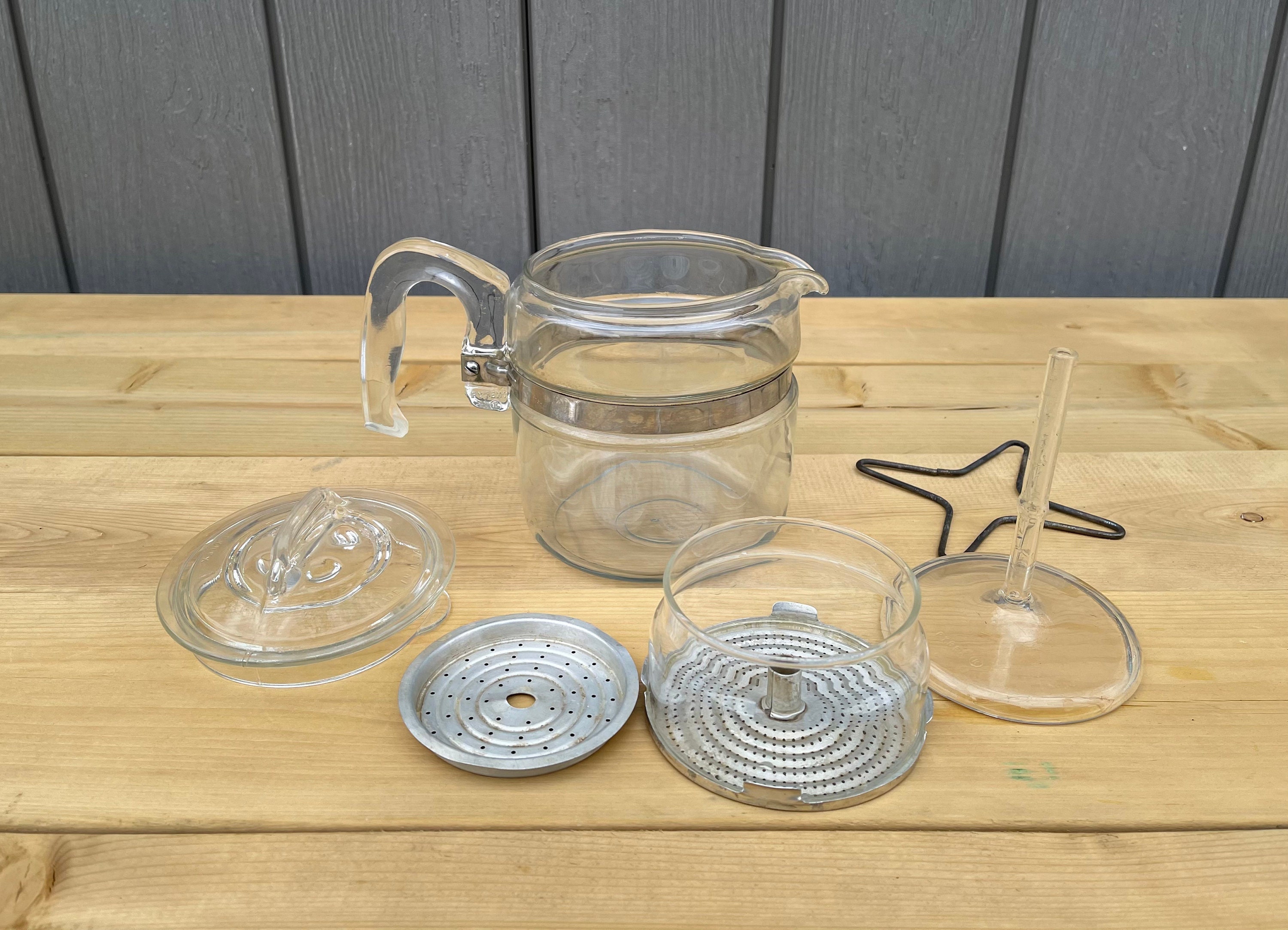 Vintage Pyrex Flameware 7754 B Four Cup Clear Glass Coffee | Etsy