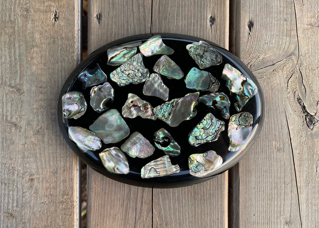 Vintage Abalone Shell Lucite Acrylic Trivet Hot Pad Made in California ...