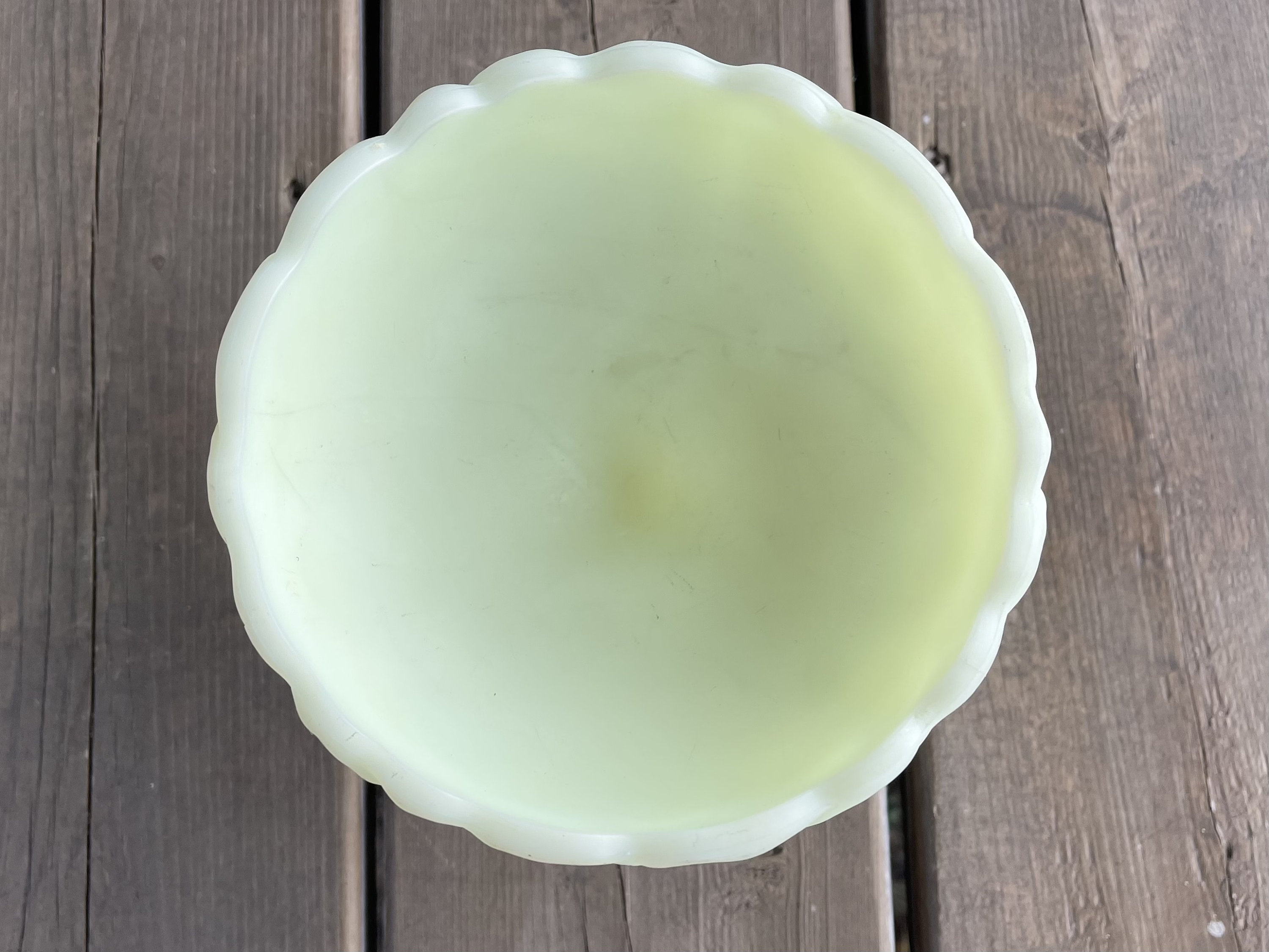 Vintage Fenton Custard Satin Glass Water Lily Pattern Uranium - Etsy