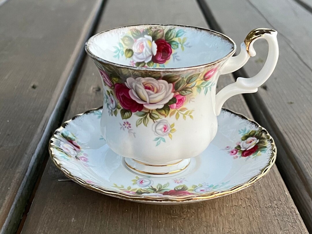 Vintage Royal Albert Celebration Pattern Fine Bone China Demitasse and ...