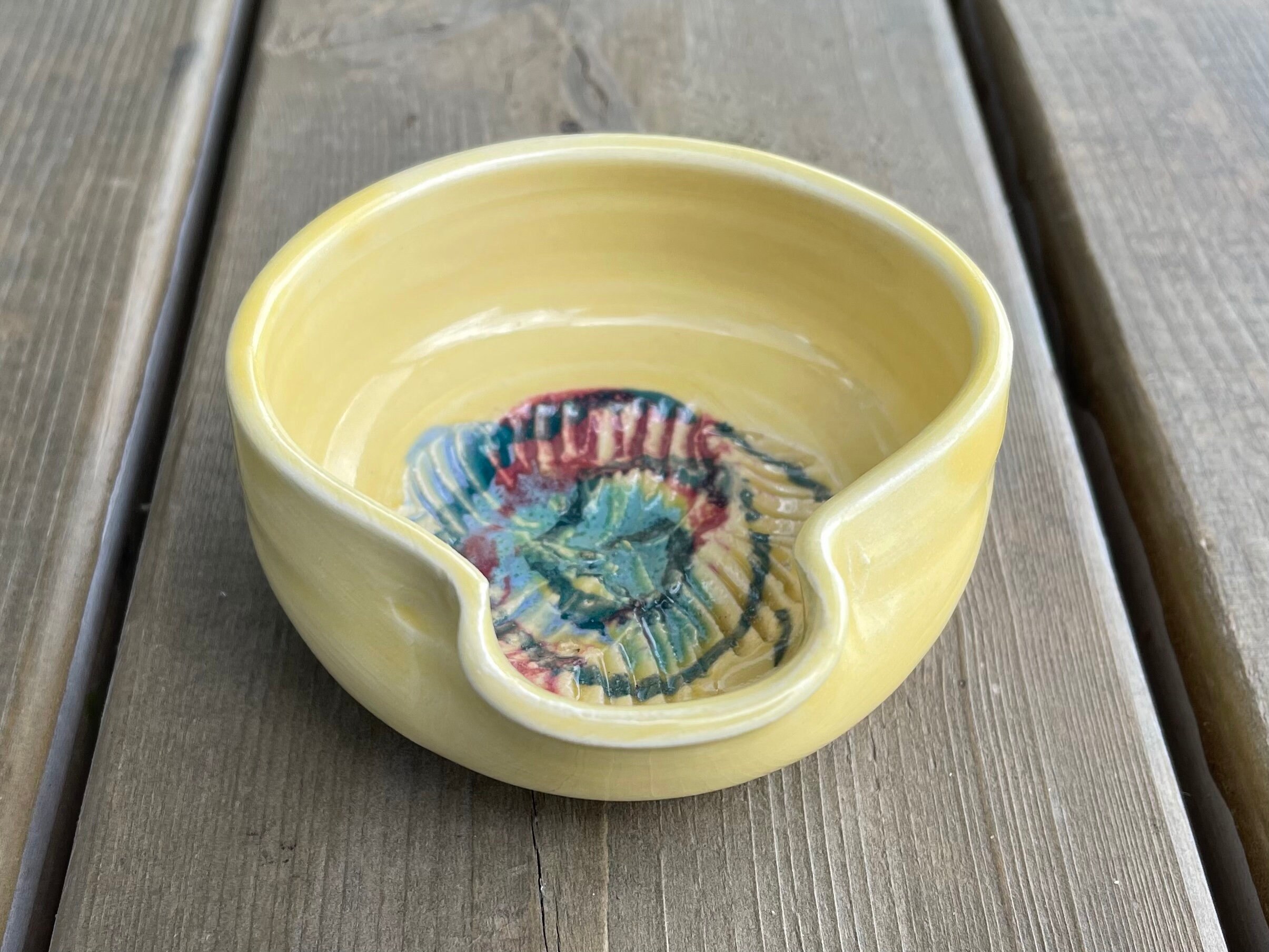 Vintage Flo Greig Pottery Studio Pottery Small Yellow Bowl - Etsy