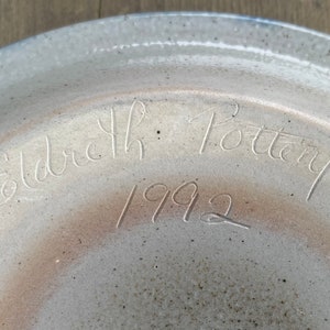 Vintage Blue and Grey Eldreth Pottery 8 Inch Salt Glaze Shallow Bowl ...