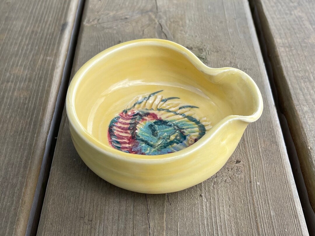 Vintage Flo Greig Pottery Studio Pottery Small Yellow Garlic Grater ...