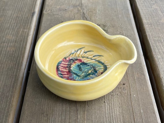 Vintage Flo Greig Pottery Studio Pottery Small Yellow Bowl - Etsy