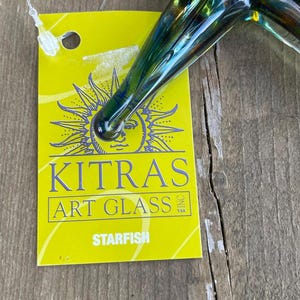 Vintage Kitras Art Glass Starfish Sun Catcher Ornament With Original ...