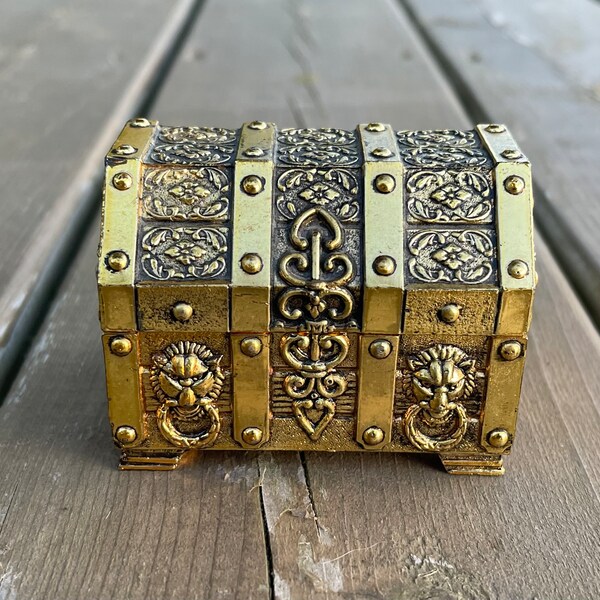 Gold Treasure Chest - Etsy
