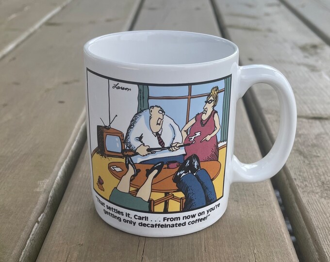 Vintage 1980 the Far Side by Gary Larson Decaffeinated Coffee Comical ...