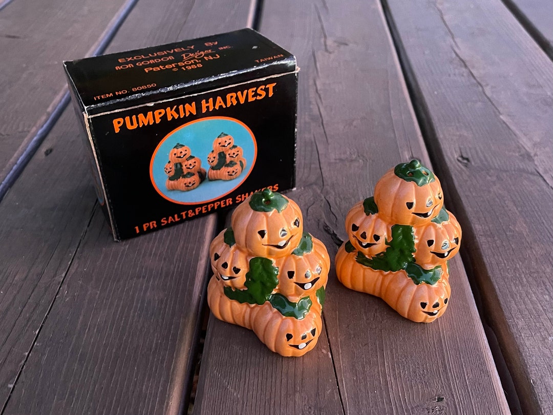 Vintage Ron Gordon Designs Pumpkin Harvest Jack O Lantern Pumpkin Stack ...