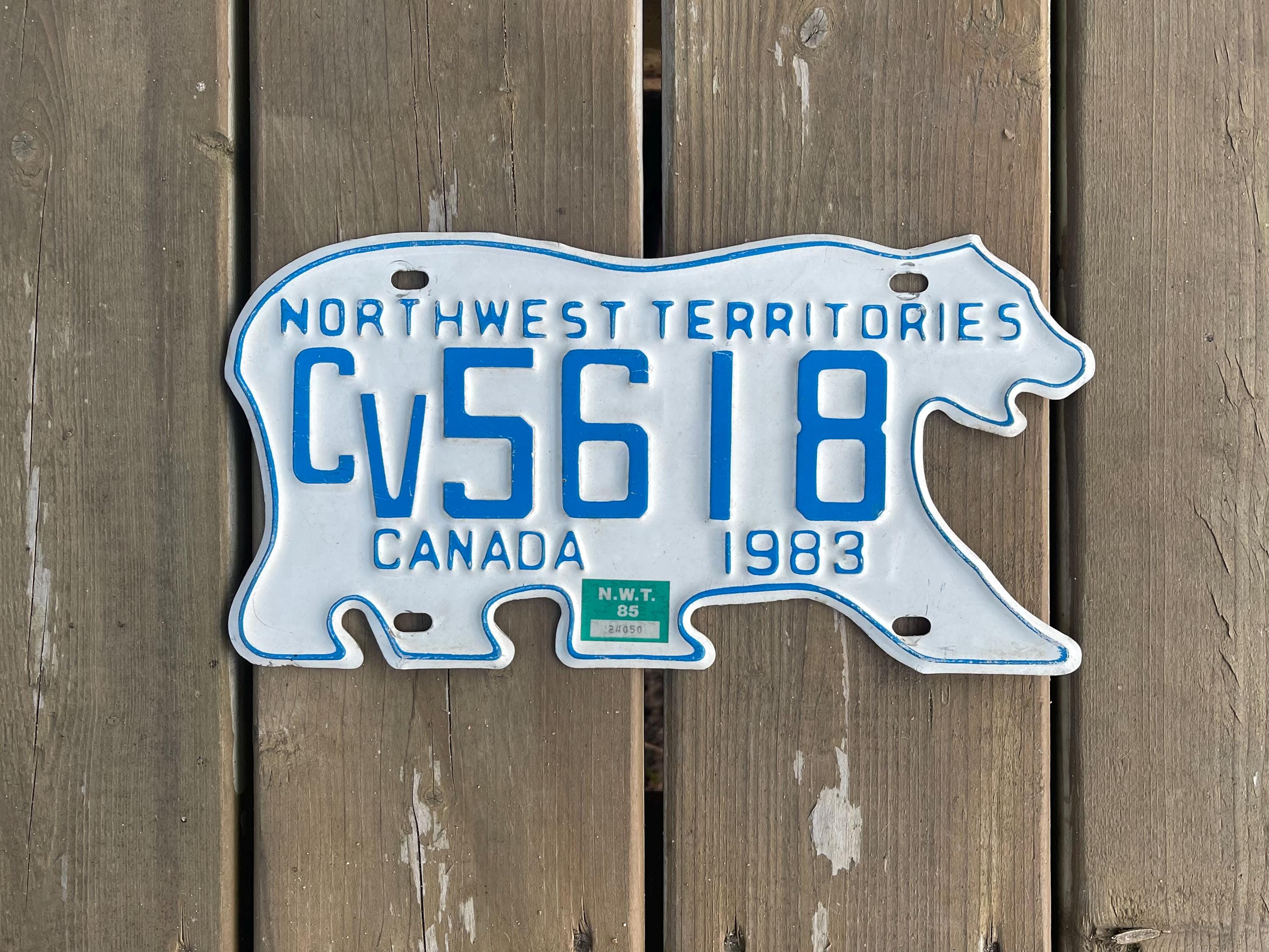 Vintage Northwest Territories NWT 1983 Polar Bear Shaped License Plate Metal License Plate Garage Car Truck Vintage License Plate Etsy