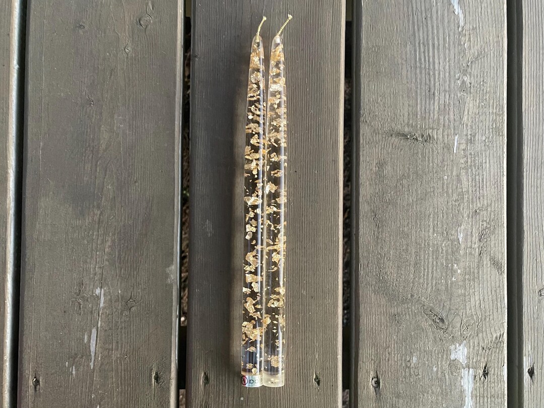 Set of Two Vintage D.H. Linberg Co. Inc. Clear Gold Fleck Tapered ...
