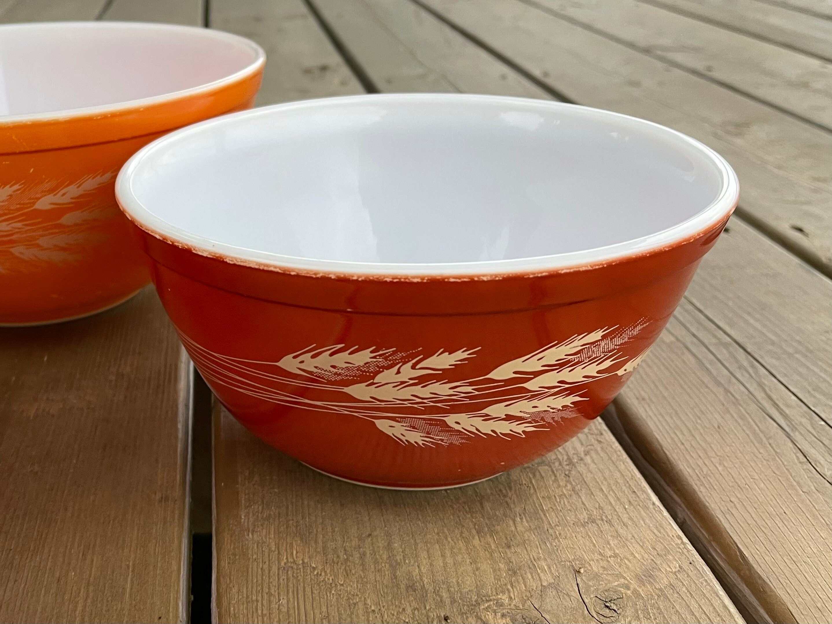 Vintage Pyrex Autumn Harvest Pattern Wheat Design Nesting Rust - Etsy