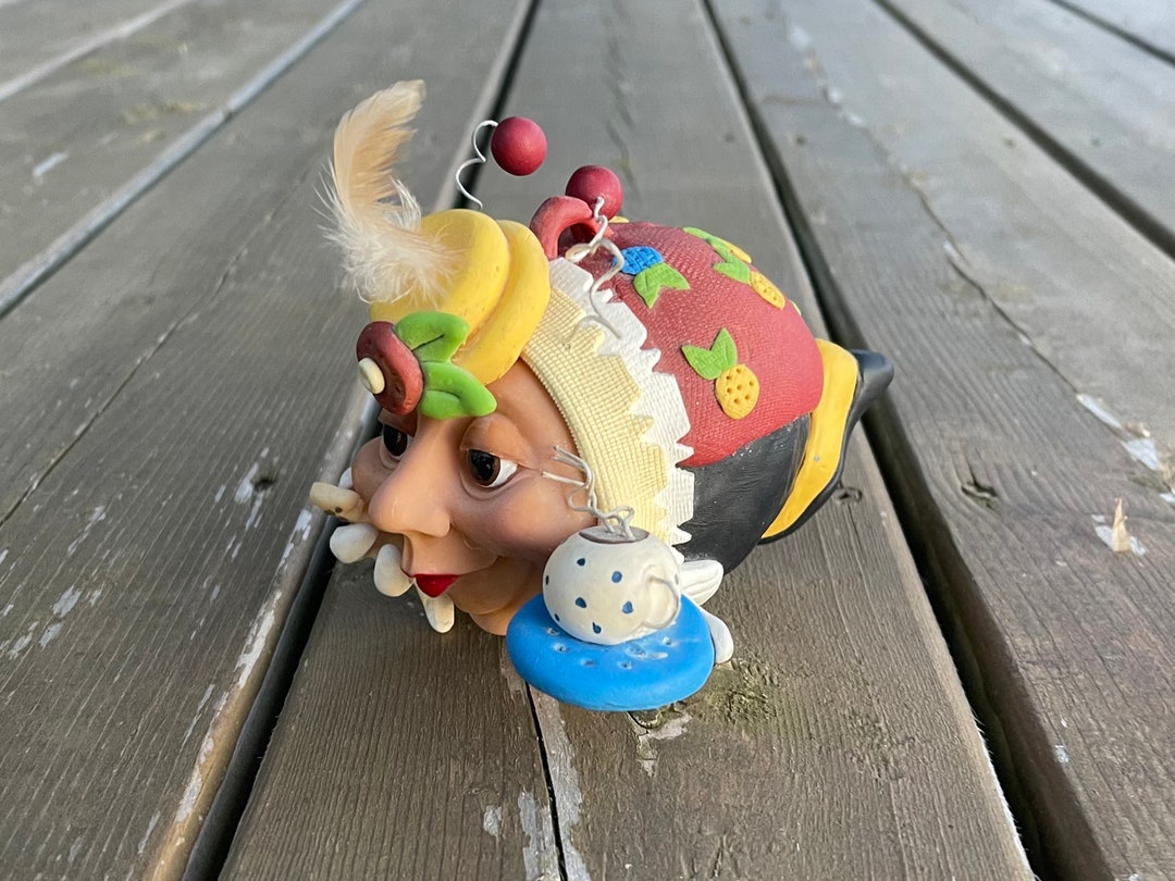 Vintage Jitterbugs by Susan Newman “tea Time Bug” Clay Figurine ...