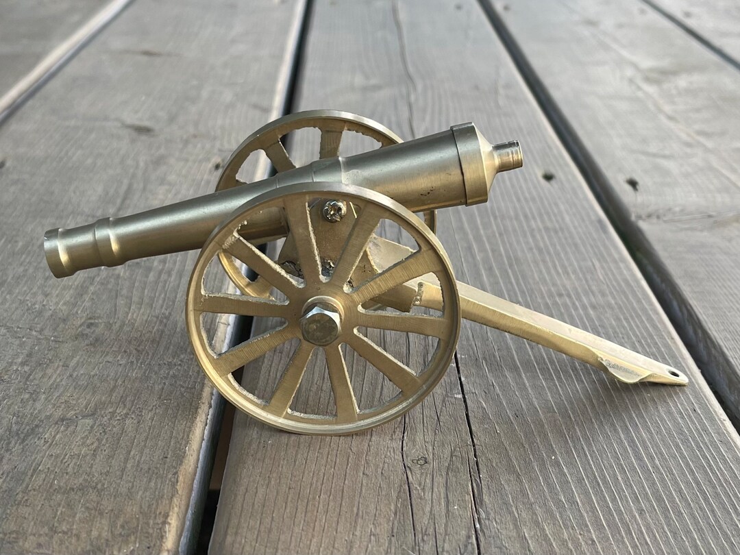 Vintage Small Solid Brass Canon Figurine Toy Retro Brass Decor - Etsy