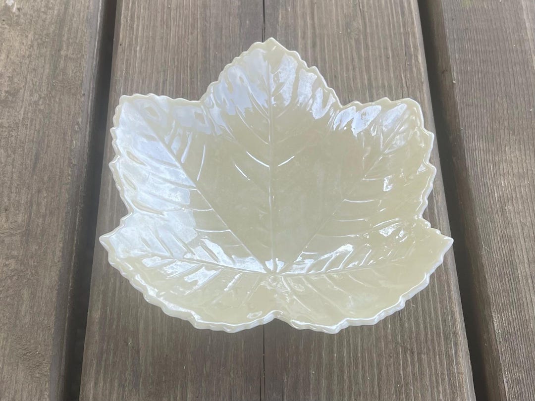 Vintage Belleek Luster Leaf 5th Green Mark 8 Inch Trinket Dish Made in ...