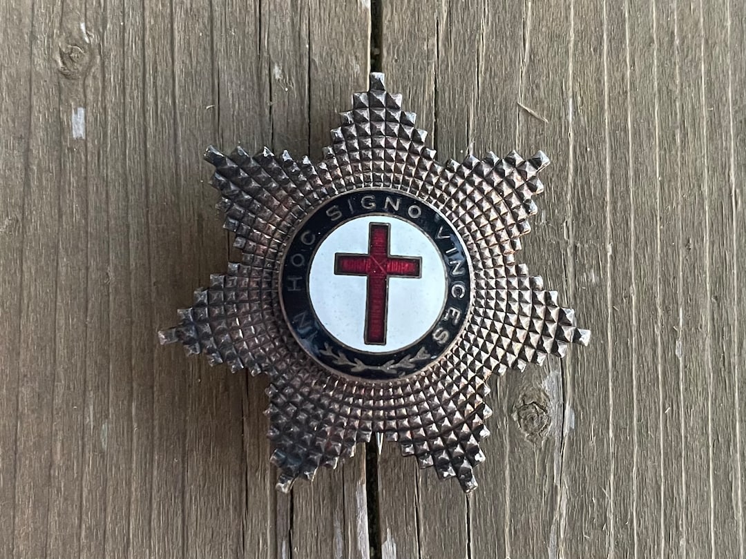 Vintage Masonic Silver Tone and Enamel in Hoc Signo Vinces “in This ...